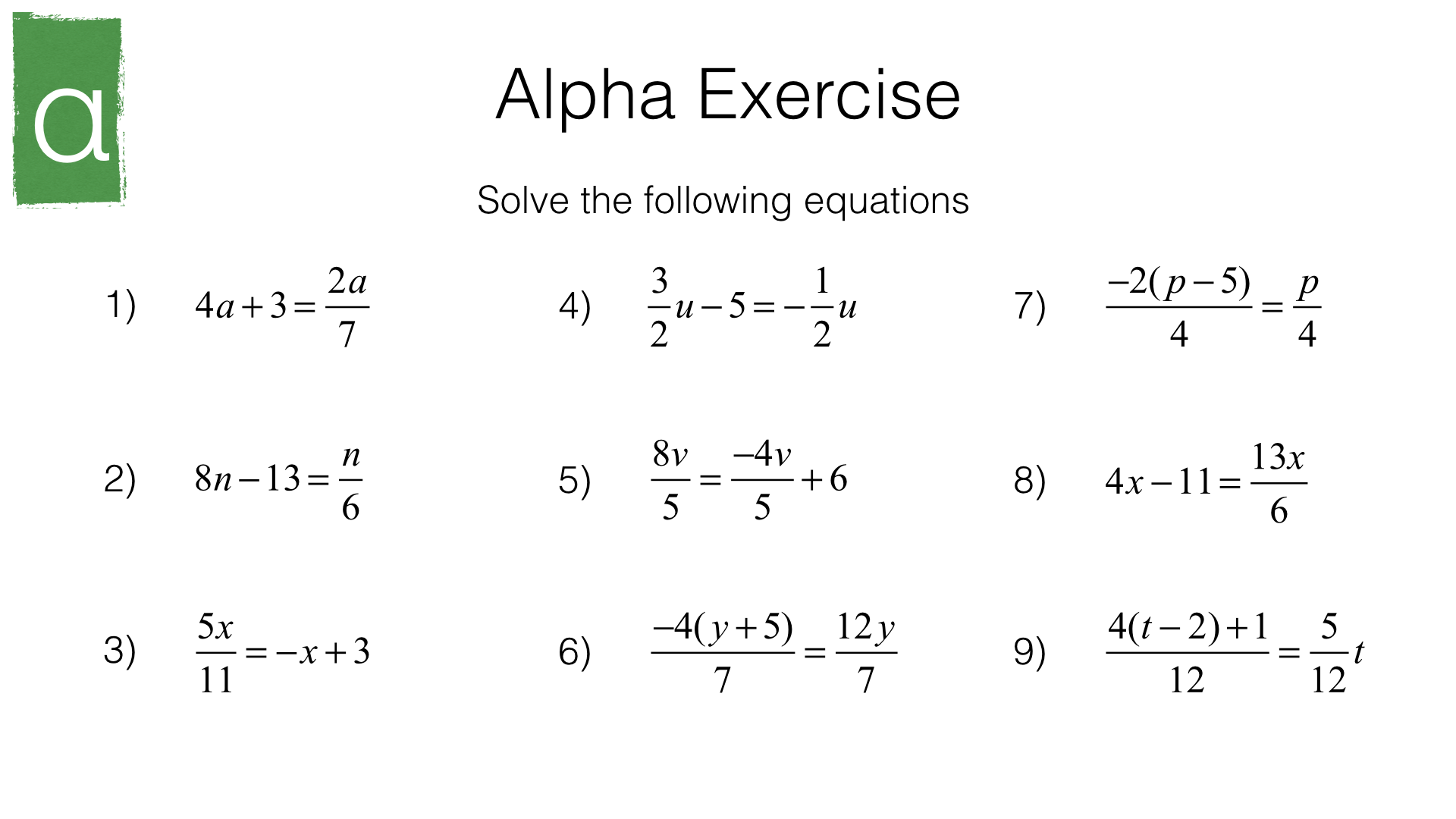 Solving Linear Equations Worksheet Pdf