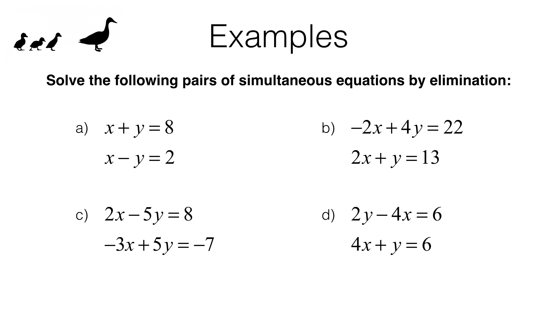Mathematics Simultaneous Equations Pdf Png