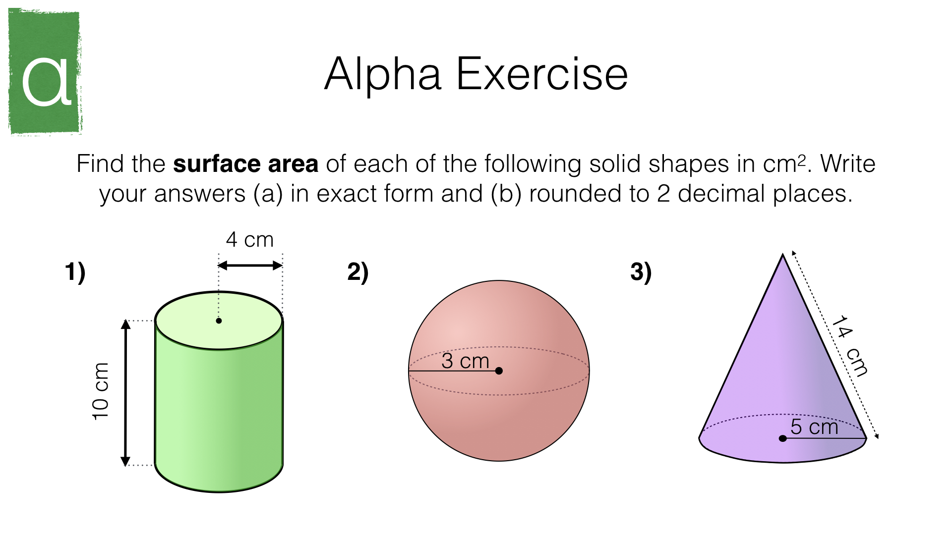 G17h Surface Area Of Cylinders Spheres And Cones BossMaths