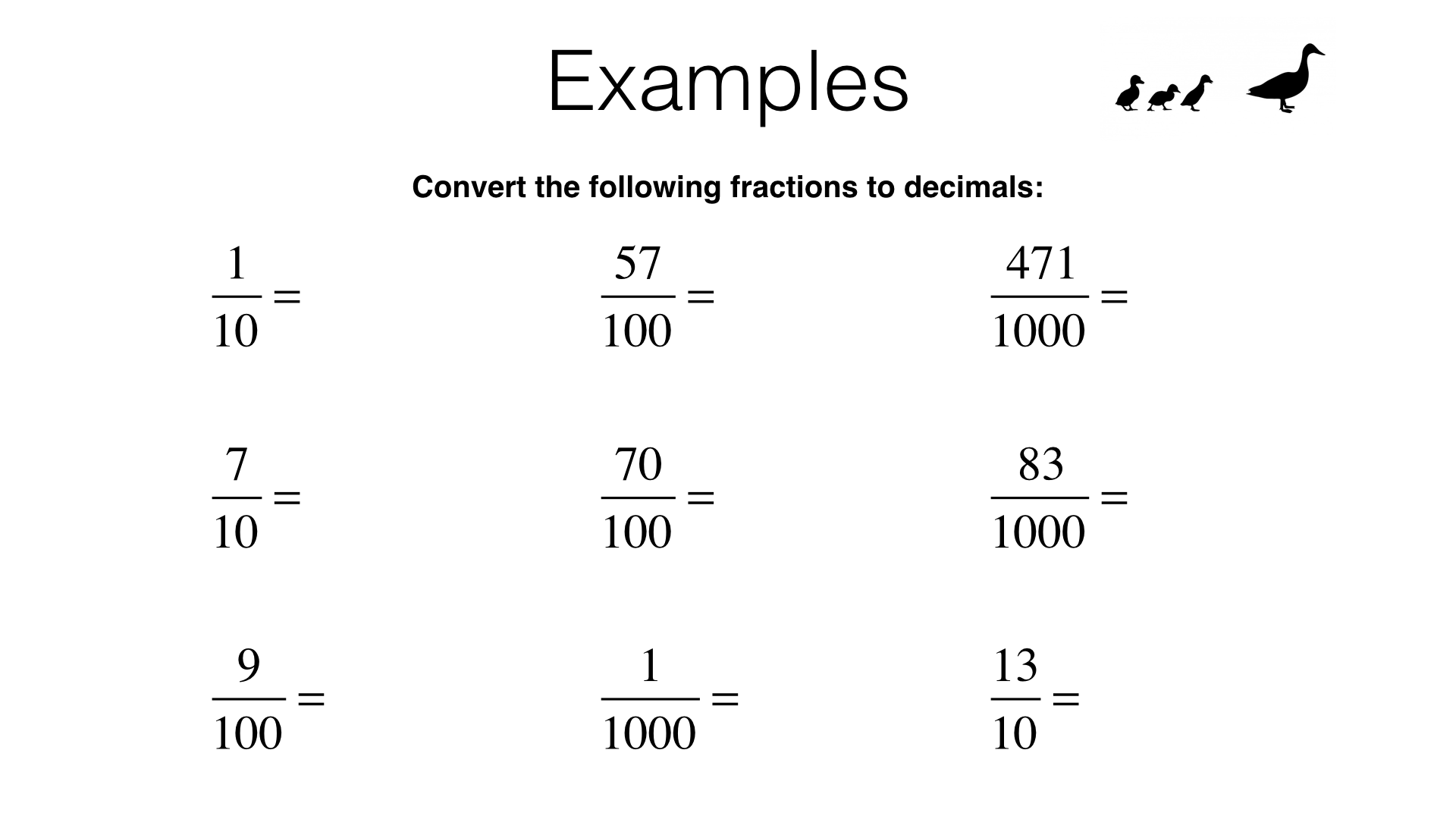 N10a Converting Terminating Decimals Into Fractions And Vice Versa