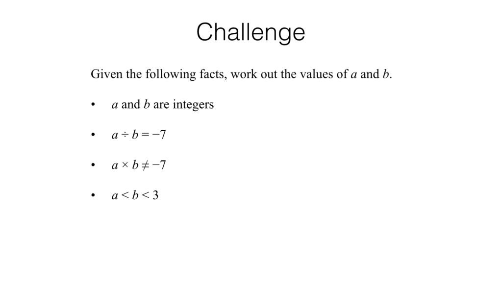 N2e – Applying the four operations to negative numbers – BossMaths.com